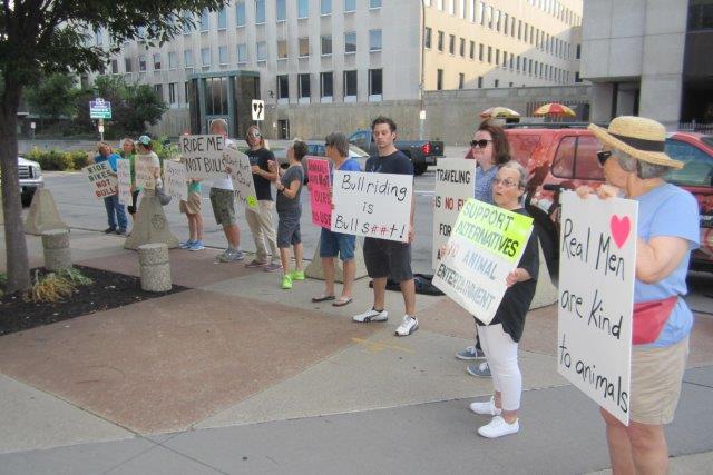 Recap: Protest of Bull-Riding Event – Animal Rights Rochester